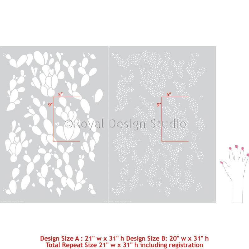 Everlasting Cacti Bonnie Christine Wall Stencil – Thorn and Burrow