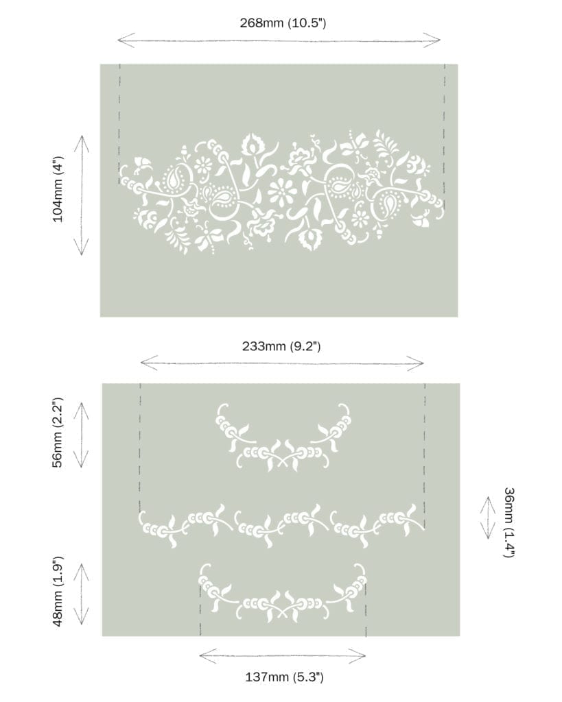 Paisley Floral Gardland - Annie Sloan Stencil – Thorn and Burrow